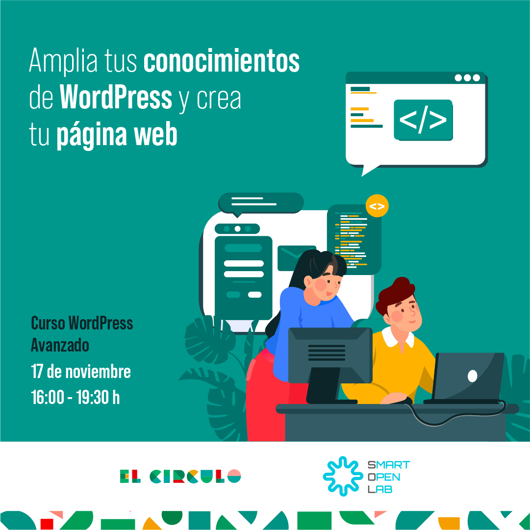 Curso de WordPress Avanzado – Red Circular FAB Curso de WordPress Avanzado – Red Circular FAB